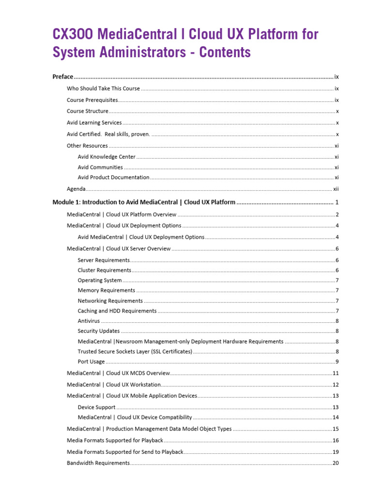 CX300-TOC | PDF | Transport Layer Security | Computer Cluster