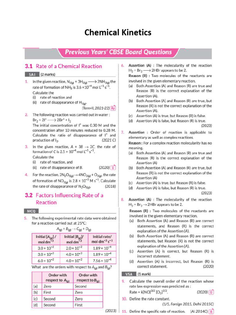 CH-- 3 Chemical kinetics | PDF