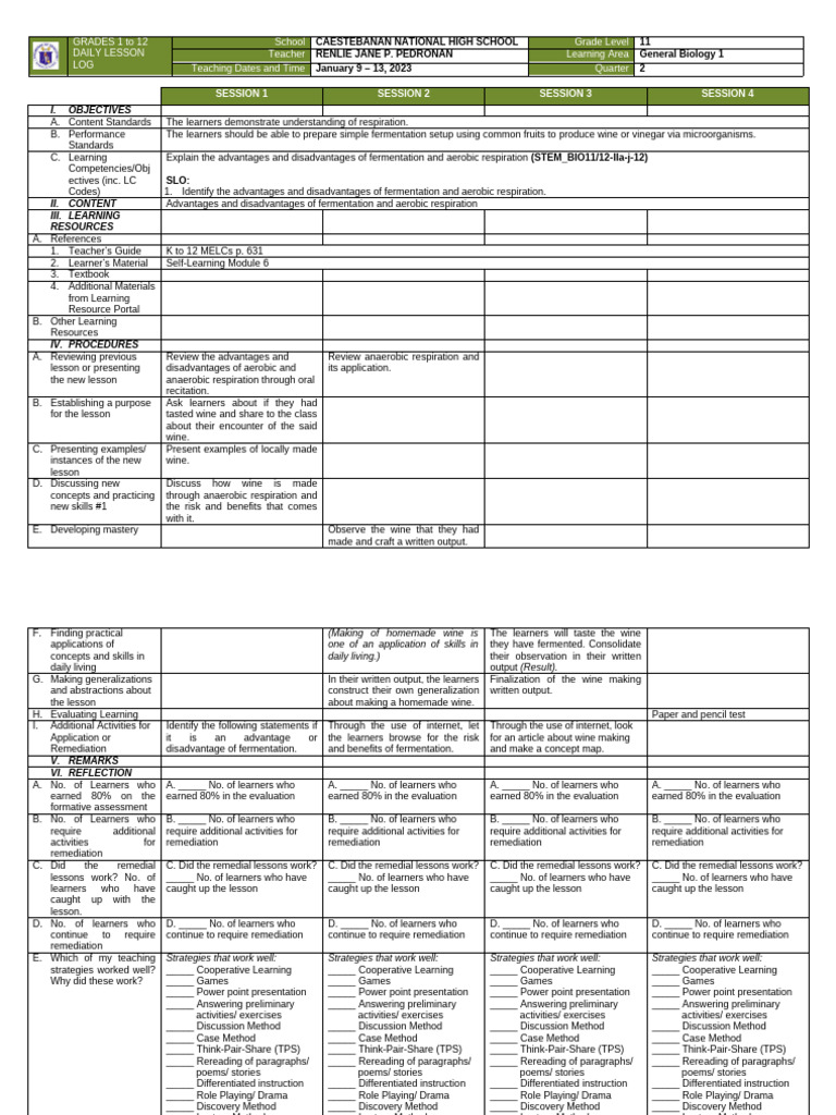 Gen. Bio 1 W8 | PDF | Learning | Differentiated Instruction