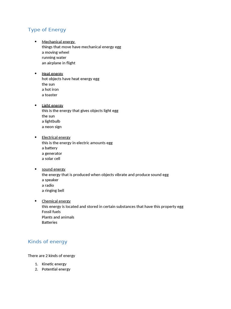 Type of Energy | PDF
