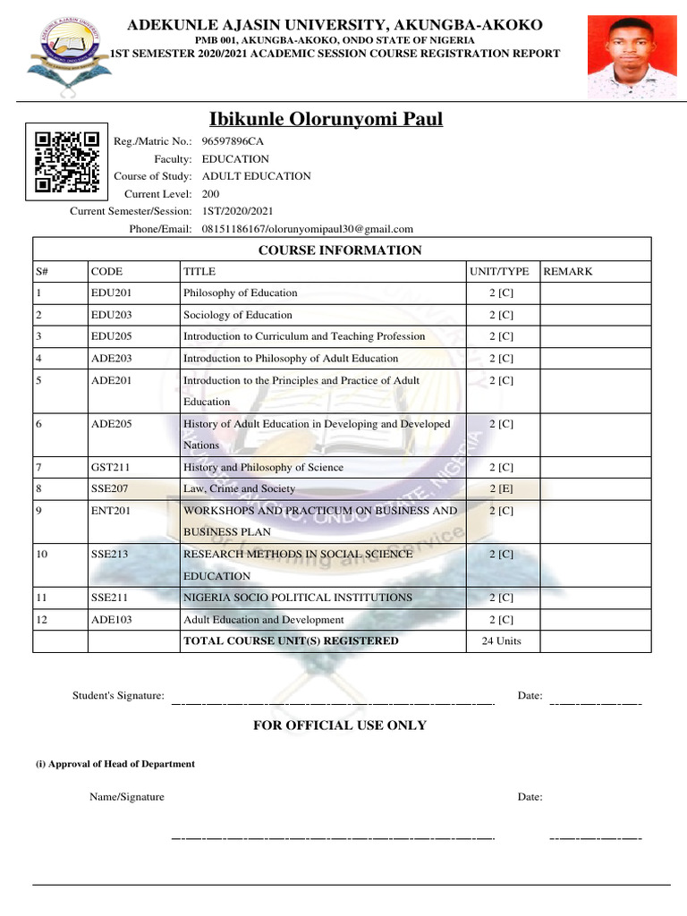 Ibikunle Olorunyomi Paul | PDF | Liberal Arts Education | Learning