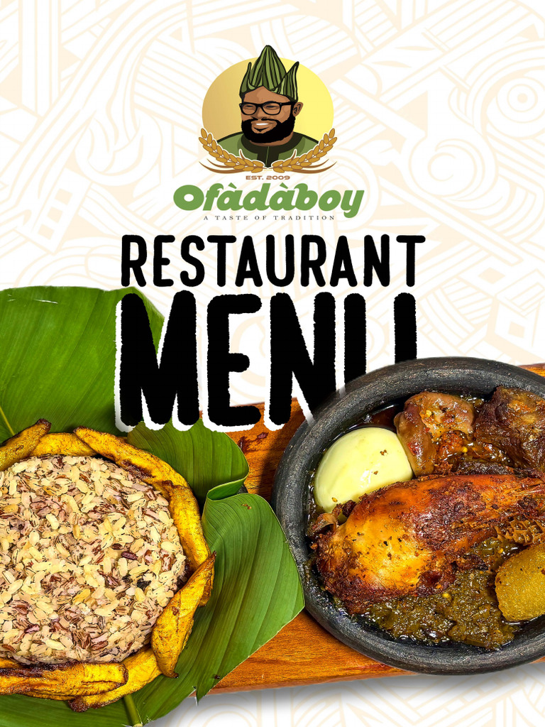 ofadaboy-food-menu | PDF | Food And Drink | Foods