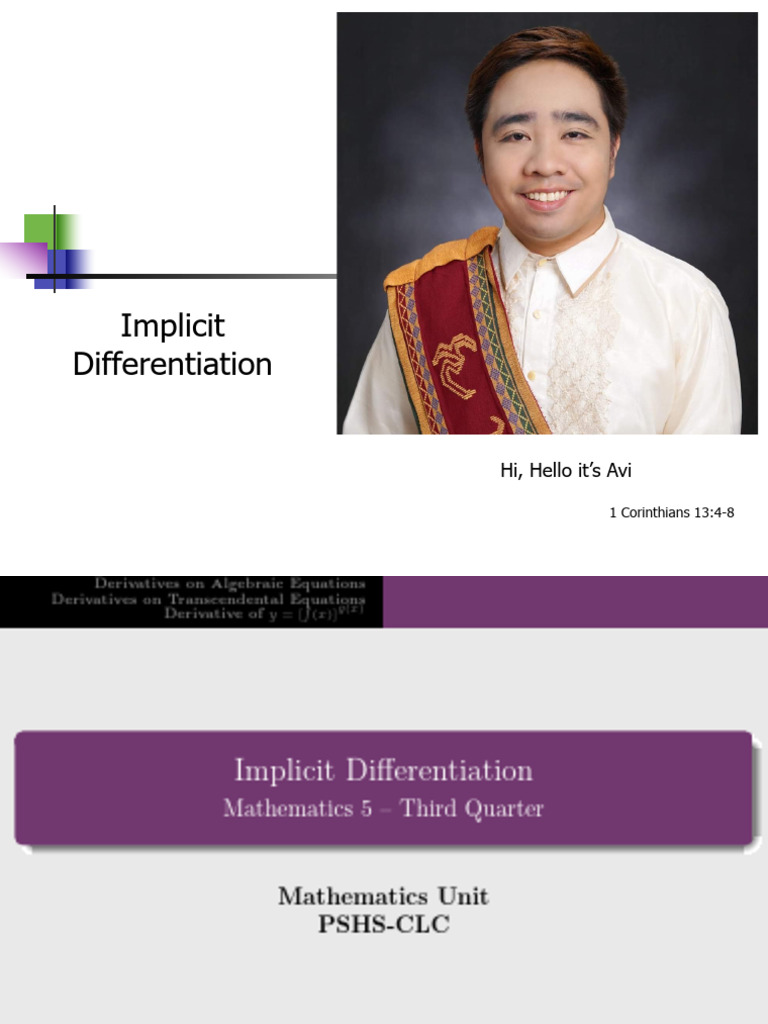 Implicit Differentiation Guide | PDF | Equations | Tangent