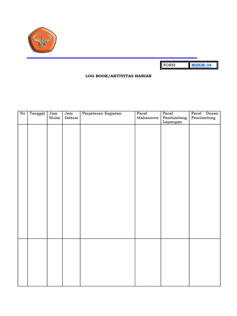 M 4 - Form MBKM-04 Log Book Atau Aktivitas Harian-1 | PDF