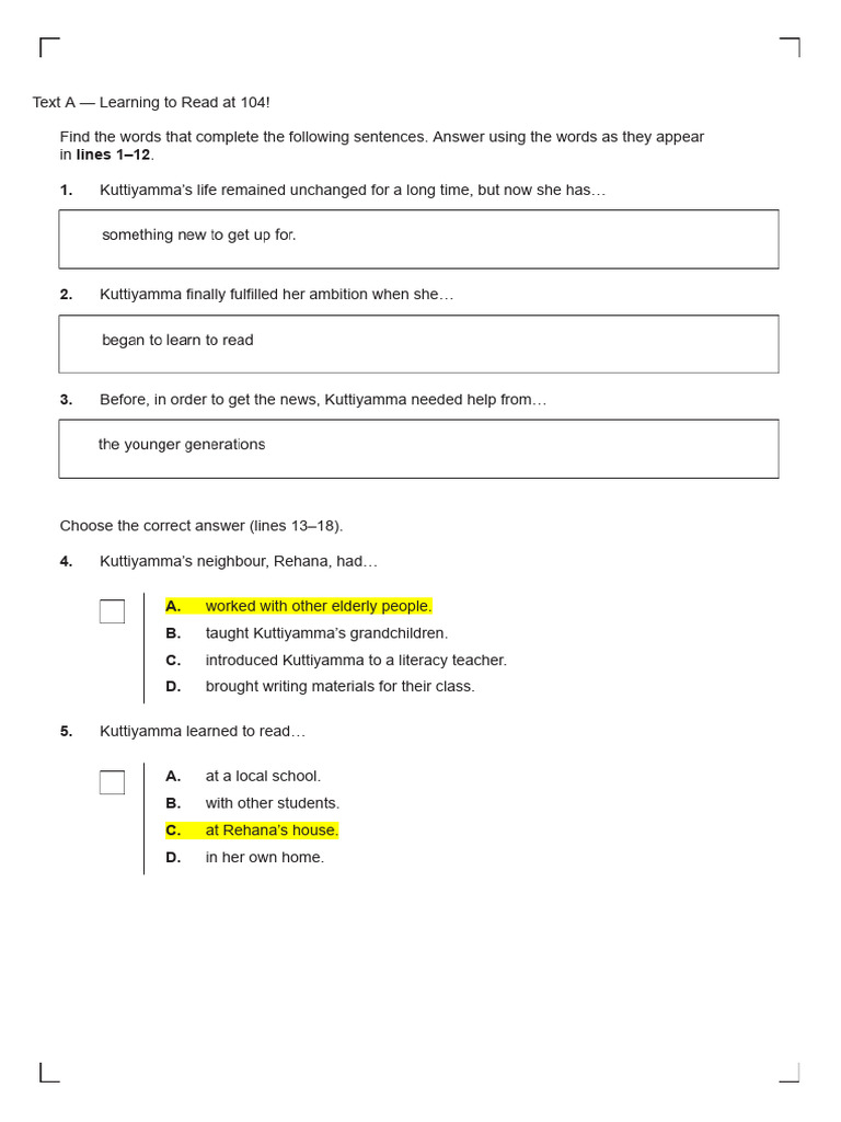 English B Paper 2 Reading Comprehension Question Booklet TZ1 SL | PDF ...