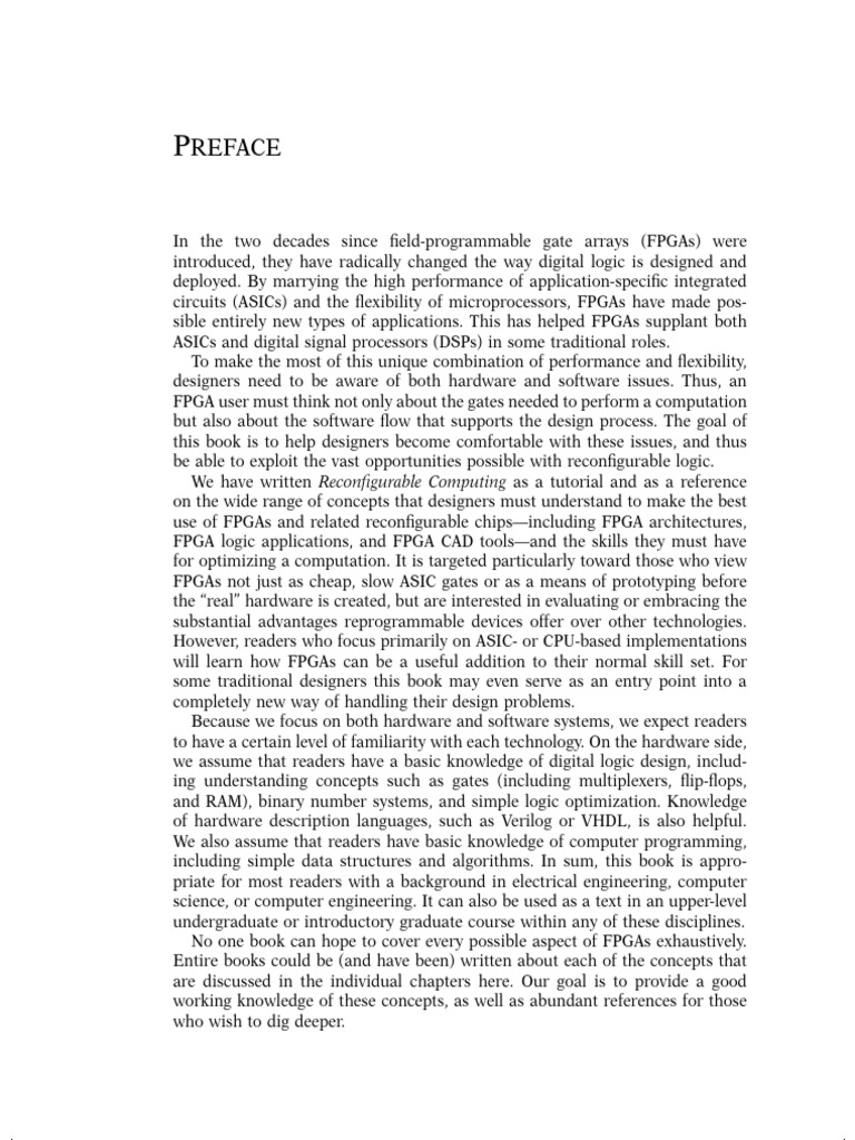 Preface 2008 Reconfigurable-Computing | PDF | Field Programmable Gate Array | Computer Science