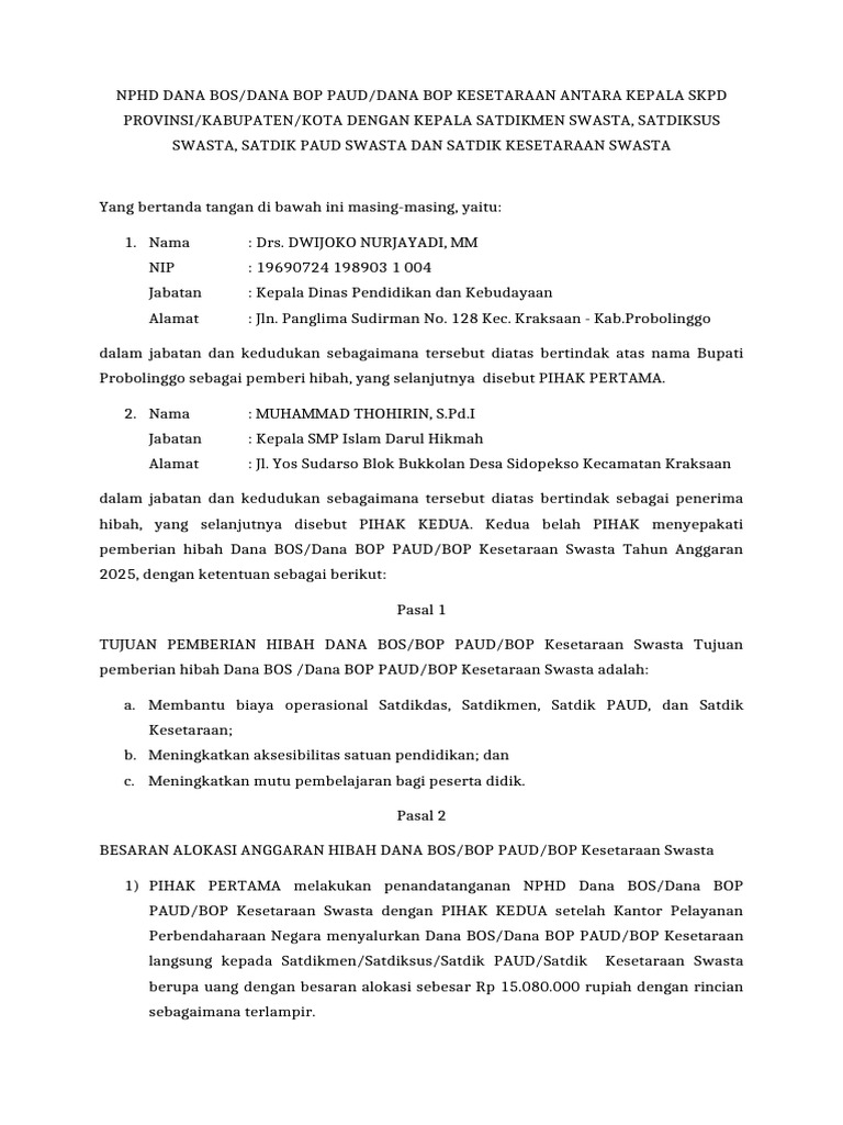 ! NPHD Dana Bos Smpi-Dh - 2025 | PDF