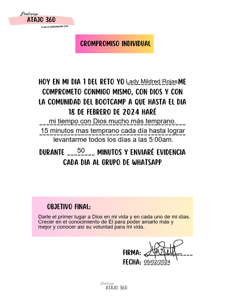 Compromiso Individual | PDF