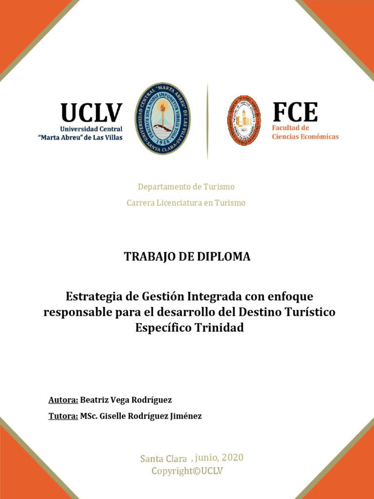 Tesis Beatriz Vega - 4to Turismo Ok | PDF | Turismo | Cuba