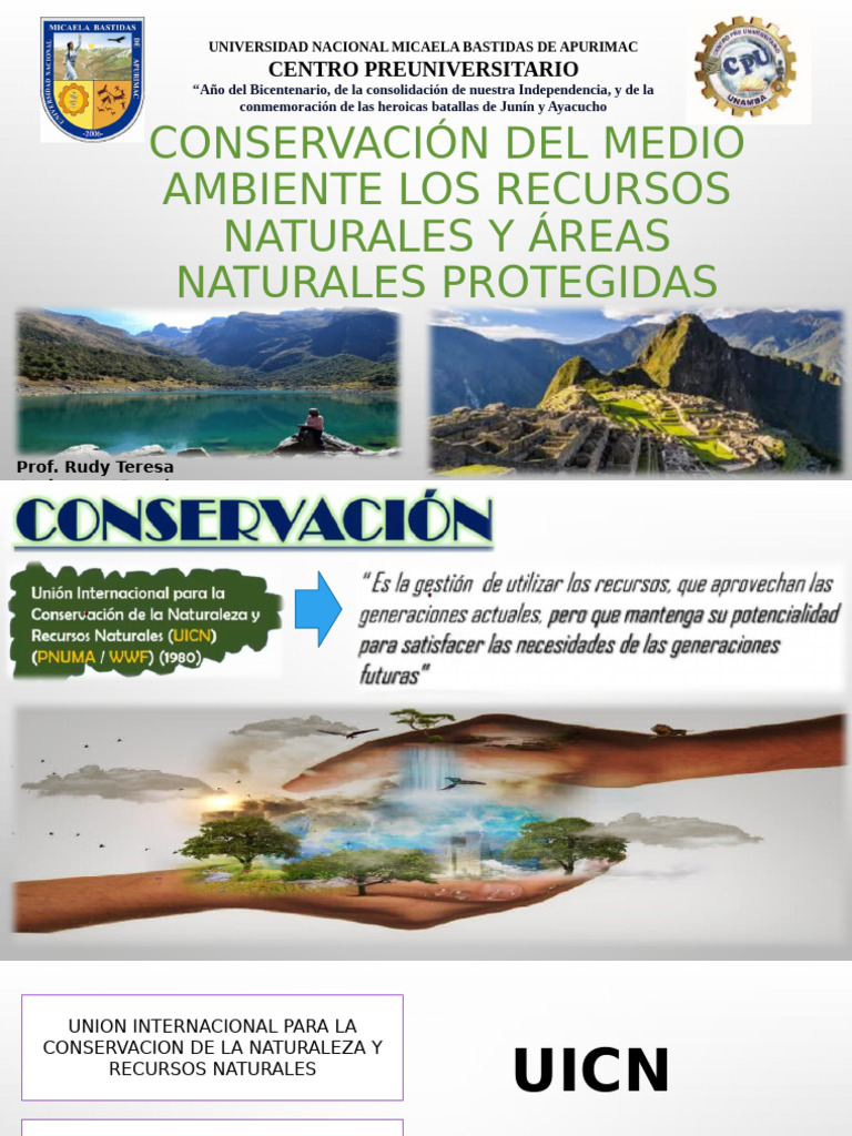 Conservacion Del Medio Ambiente Los Recursos Naturales y Anp | PDF ...