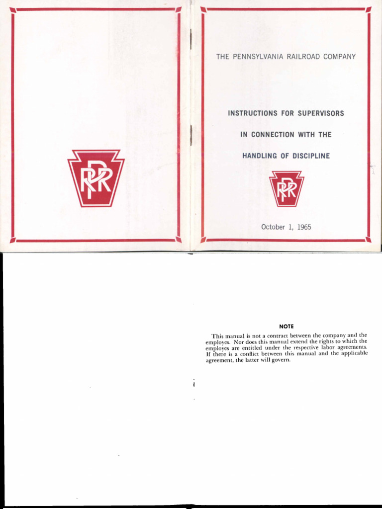 PRR Discipline Manual 1965 | PDF