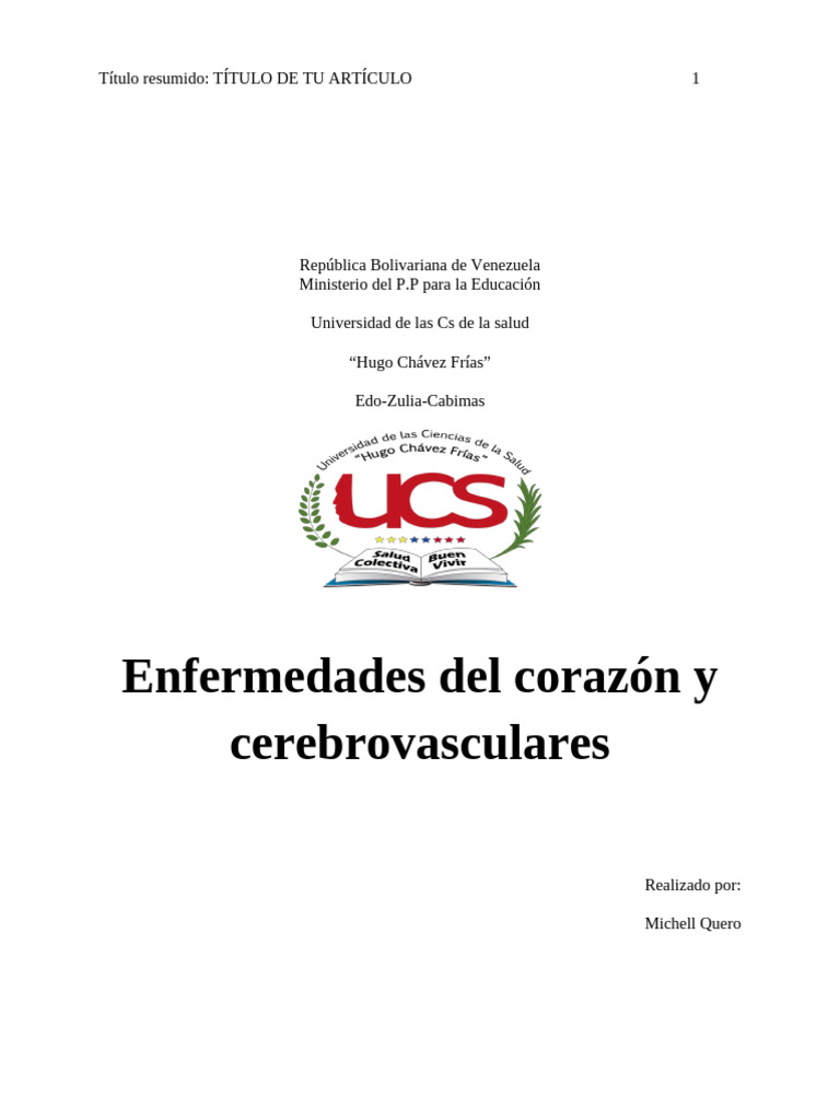 Enfermedades Del Corazón y Cerebrovasculares | PDF | Carrera ...