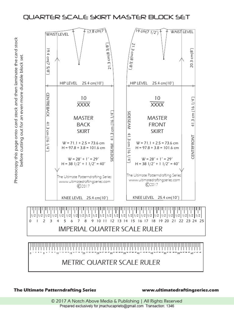QUARTER SCALE SKIRT BLOCKS | PDF | Clothing | Fashion