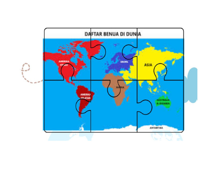 LKPD Puzzle Enam Benua | PDF