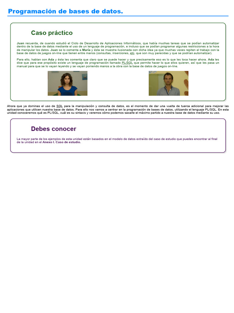Unidad06 | PDF | Pl / Sql | SQL