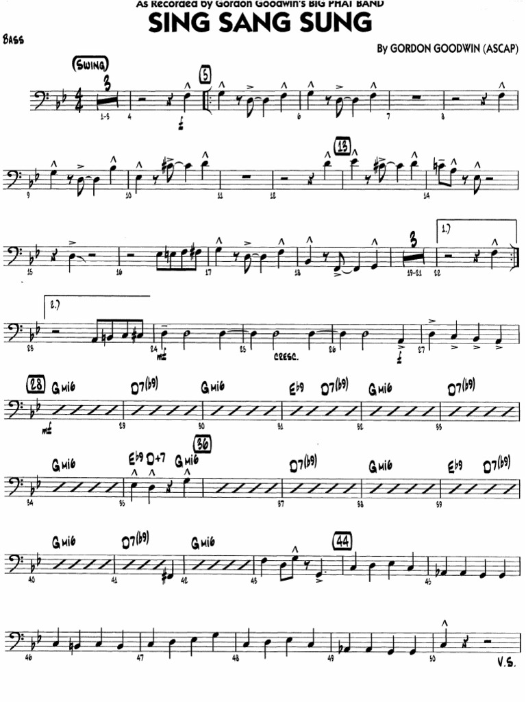 Sing Sang Sung Bass | PDF
