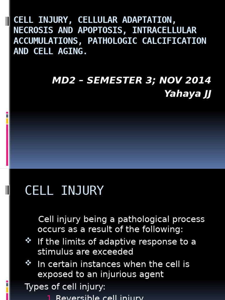 3.cell Injury, Cell Adaptation, Necrosis and Apoptosis, Cellular ...