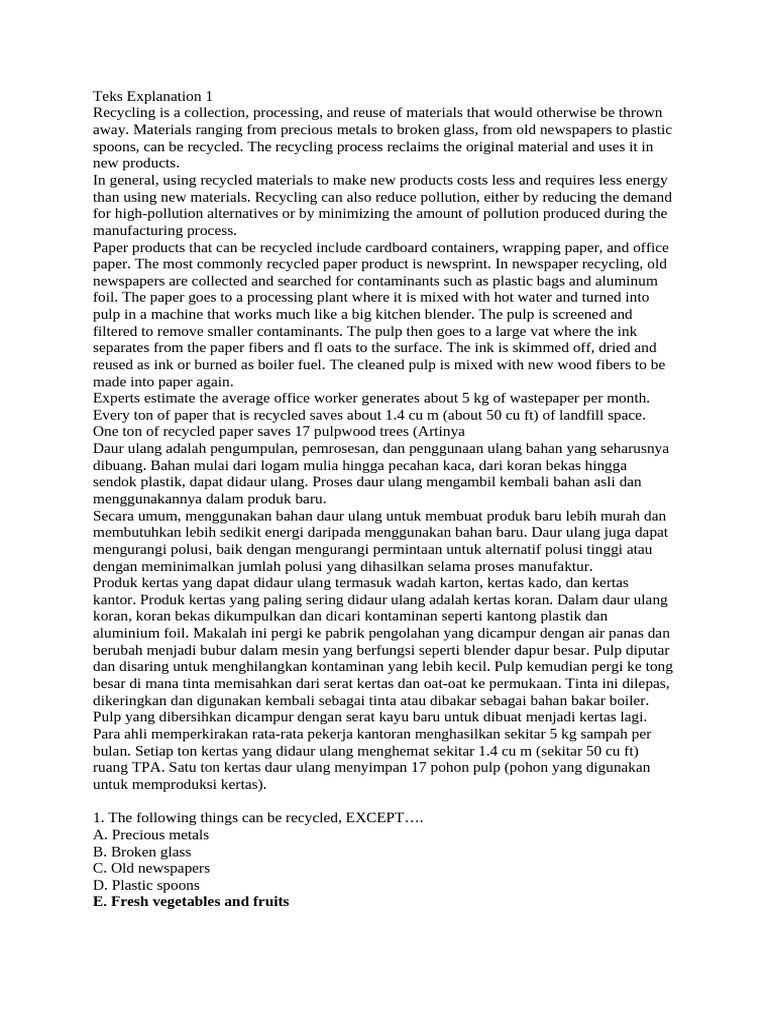 Teks Explanation | PDF | Water | Snow