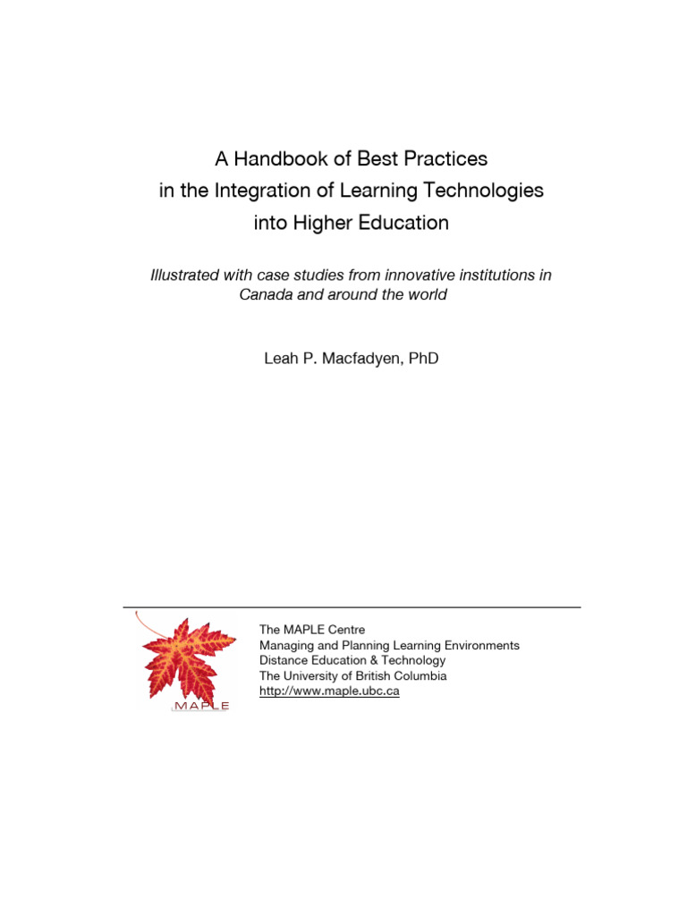 Best Practices for Learning Tech Integration | PDF | Educational ...