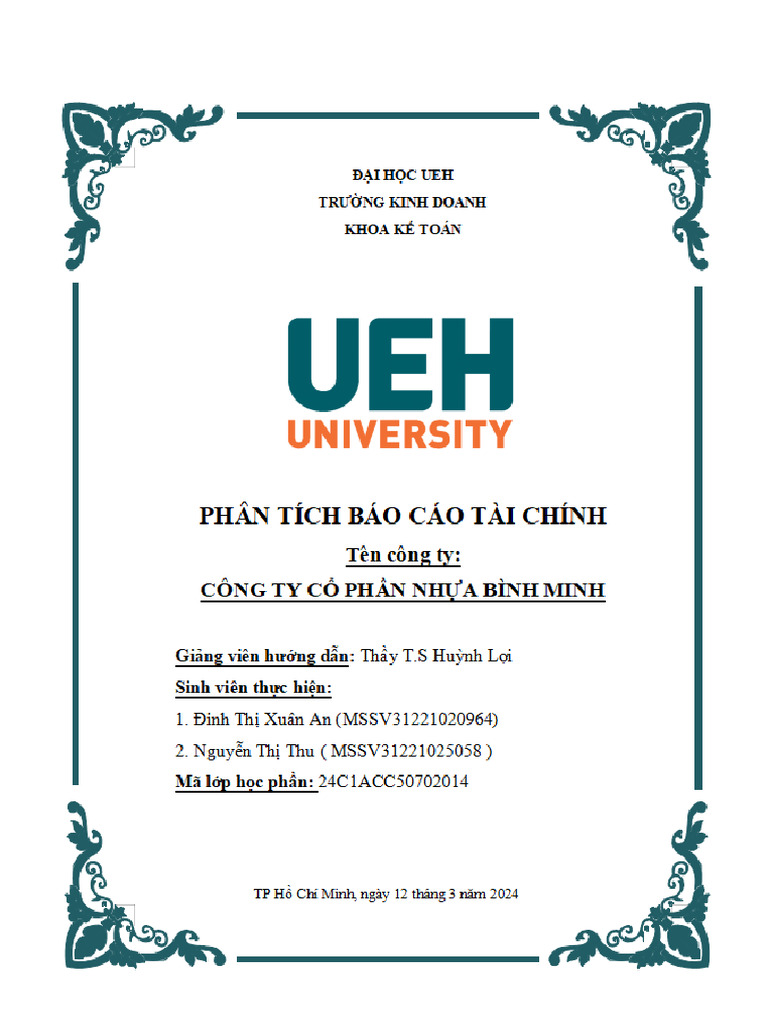 Phân Tích BCTC | PDF