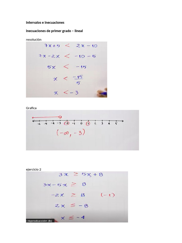 Intervalos e Inecuaciones | PDF