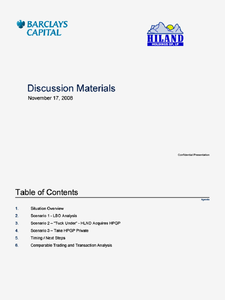 3 IBD Presentation 2009 Hiland Partners LP Barclays Capital | PDF