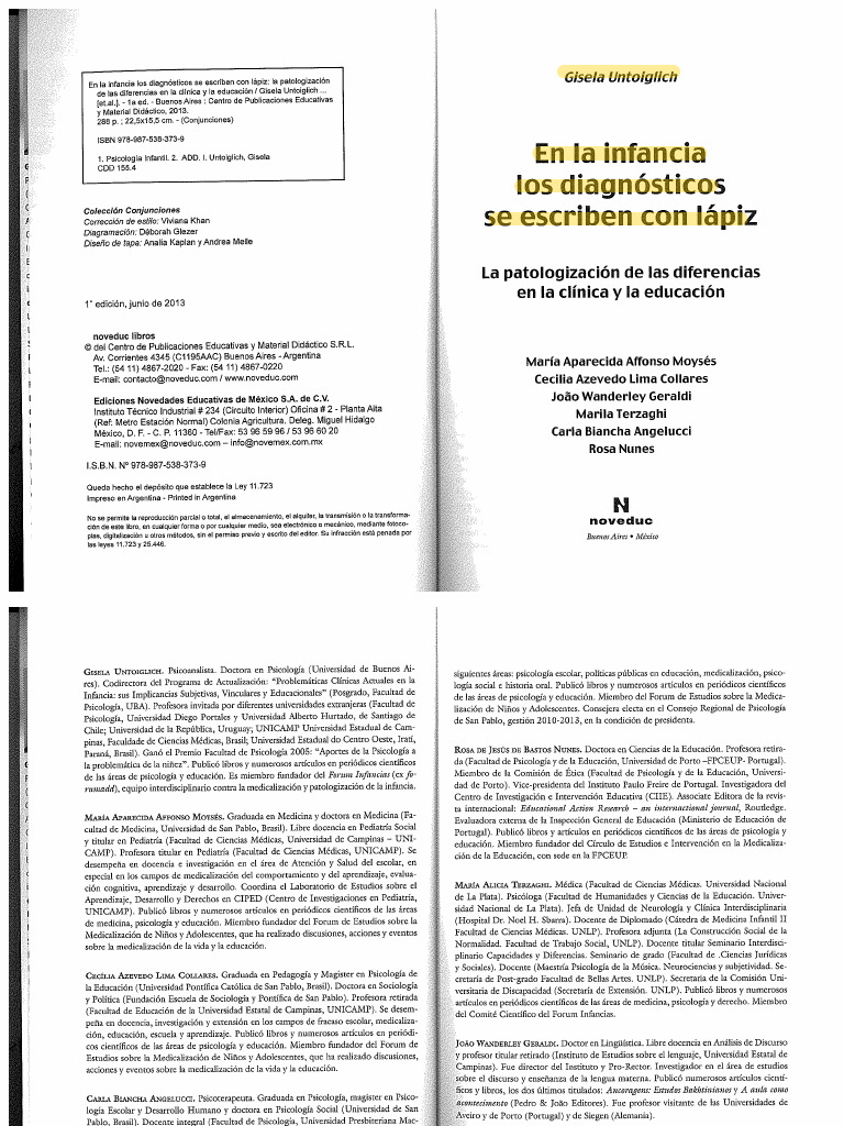 En La Infancia Los Diagnosticos Se Escri | PDF