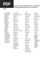 400 Spelling Bee Word List Every Level Easy Difficult and Impossible | PDF