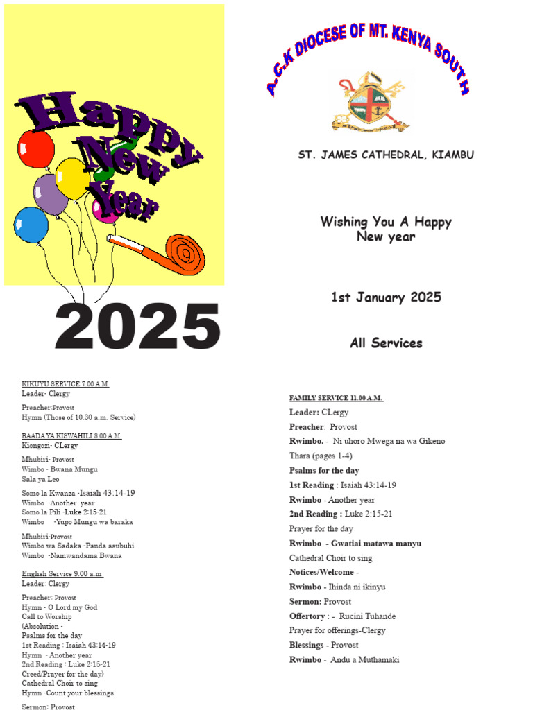 01st January 2025 New Years Program | PDF