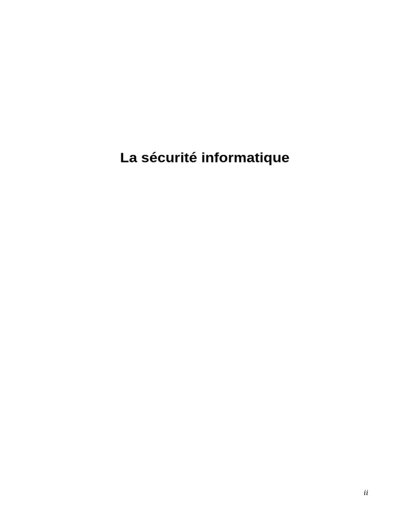 Cours de la sécurité_partie1 | PDF | Vulnérabilité (Informatique) | Sécurité des systèmes d ...