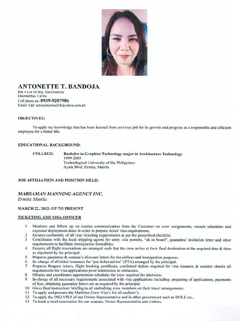 Bandoja Resume | PDF