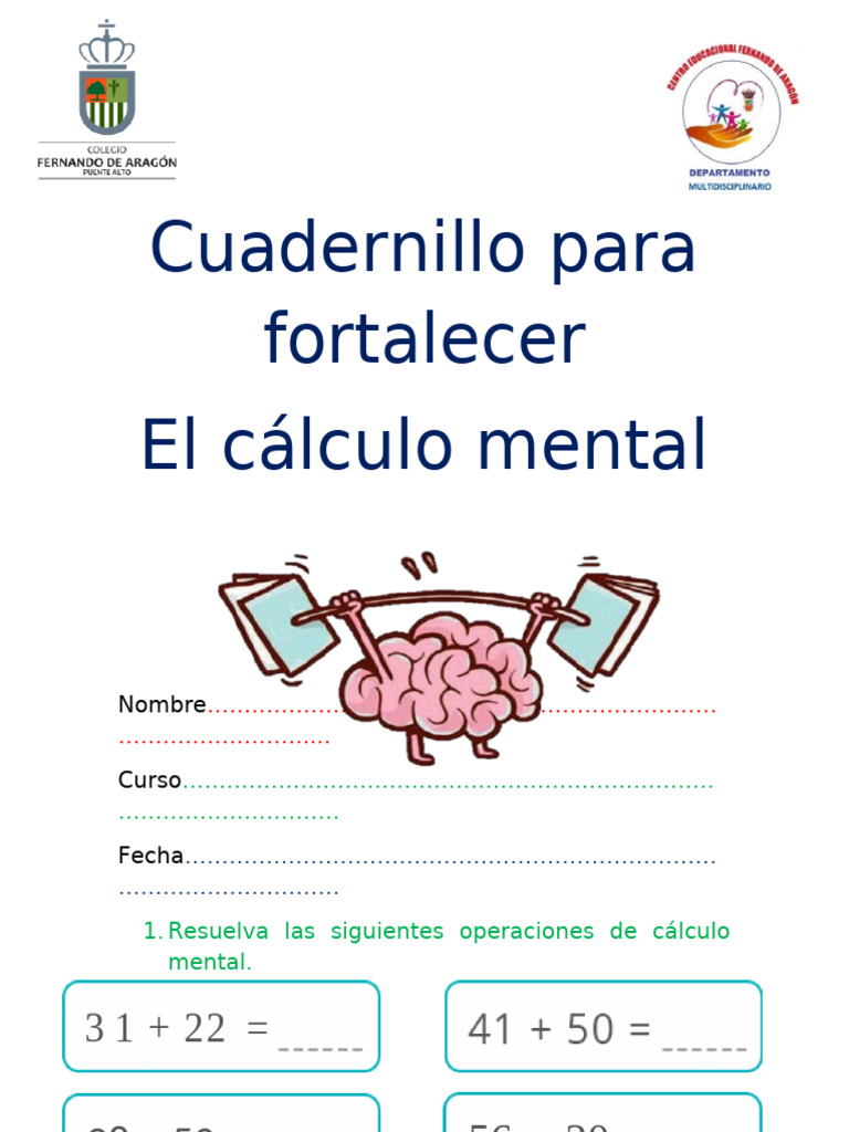Cuadernillo de Calculo Mental | PDF