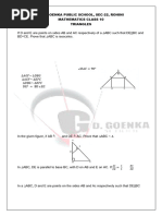 Class 10 Triangles Worksheet with Answers | PDF | Triangle | Euclidean ...