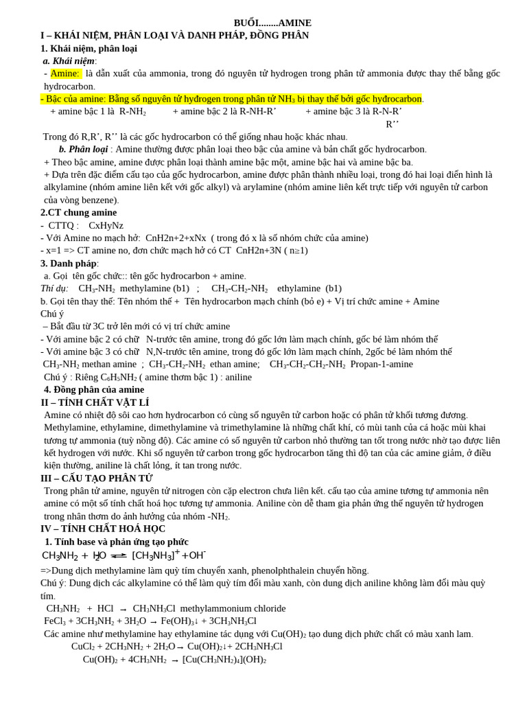 BT Amine (1) - GV | PDF