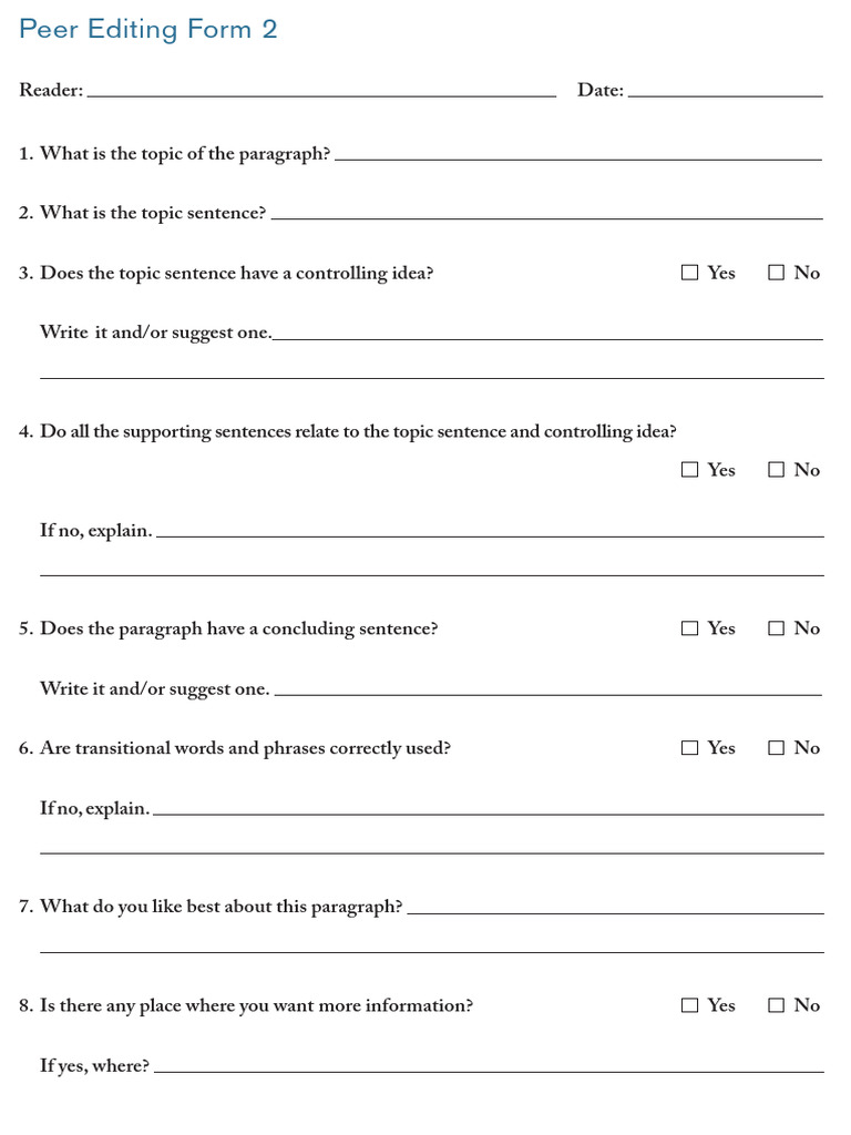 GW_SB3_Peer Editing Form 2 | PDF