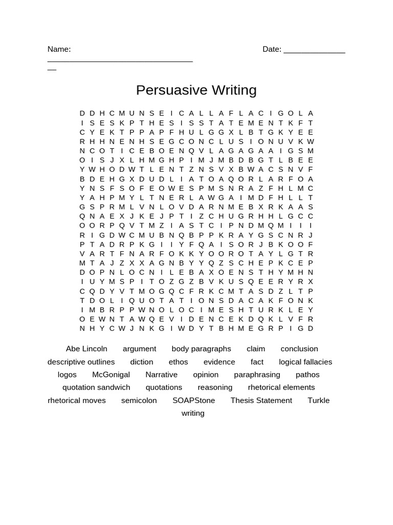 Persuasive Writing Techniques Guide | PDF | Rhetoric | Logic
