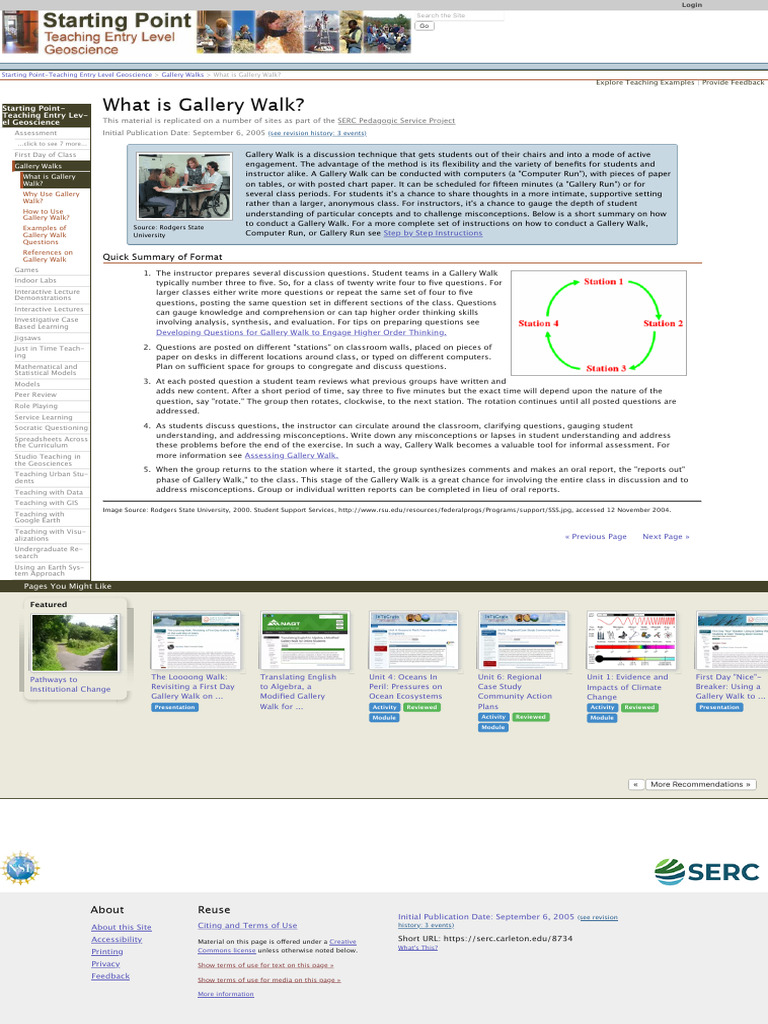 What is Gallery Walk? | PDF | Lecture | Learning