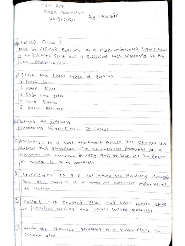 Chem317 PQ Solution | PDF