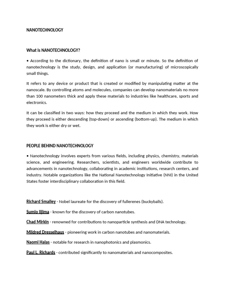 G2-Nanotechnology 050205 | PDF | Nanotechnology | Physical Sciences