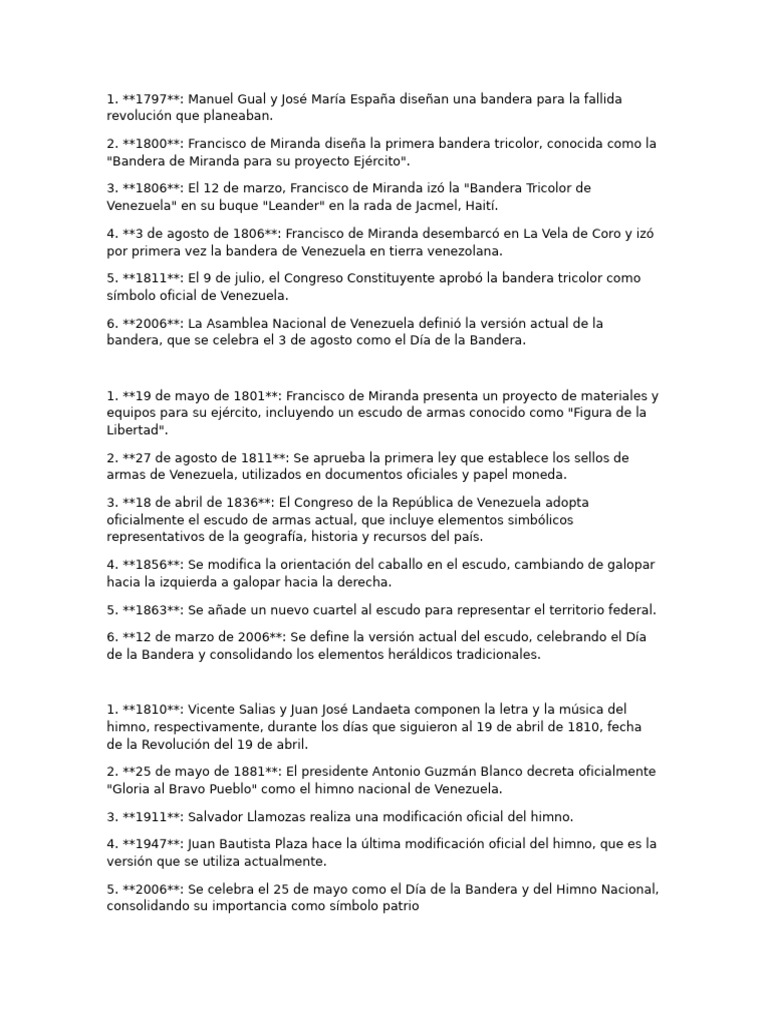 los simbolos patrios | PDF