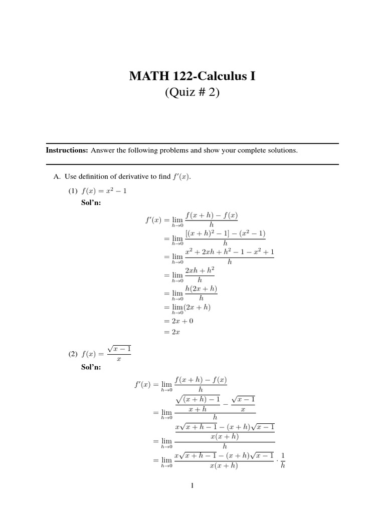 Math122 Quiz 2 Pdf