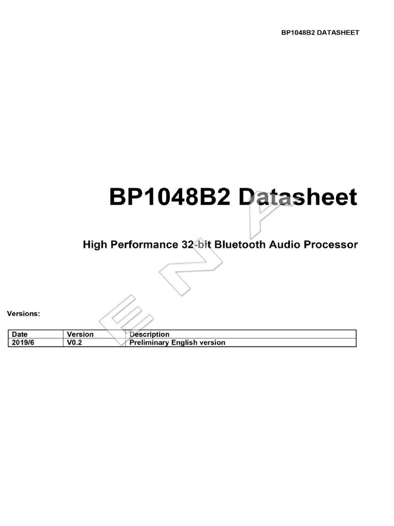 MVSilicon BP1048B2 ENG | PDF