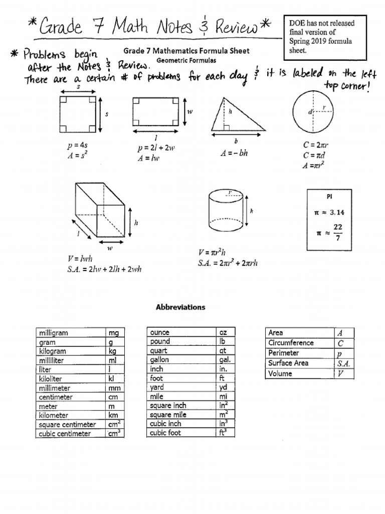 7th Grade Math Williams & Acord | PDF