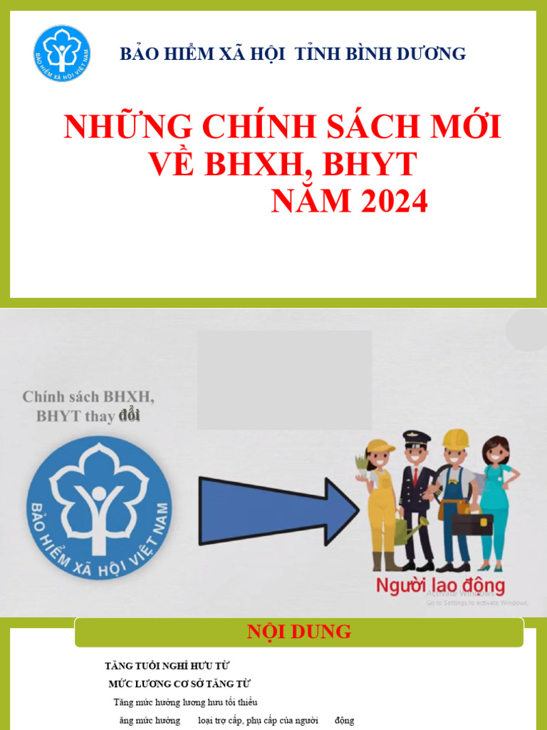 Nhung Thay Doi Chinh Sach BHXH, Bhyt Trong Năm 2024 | PDF