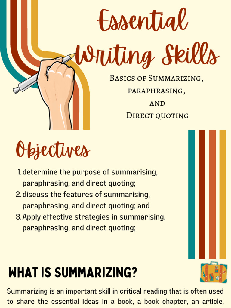 Copy of Essential Writing Skills PPT | PDF | Plagiarism | Creativity