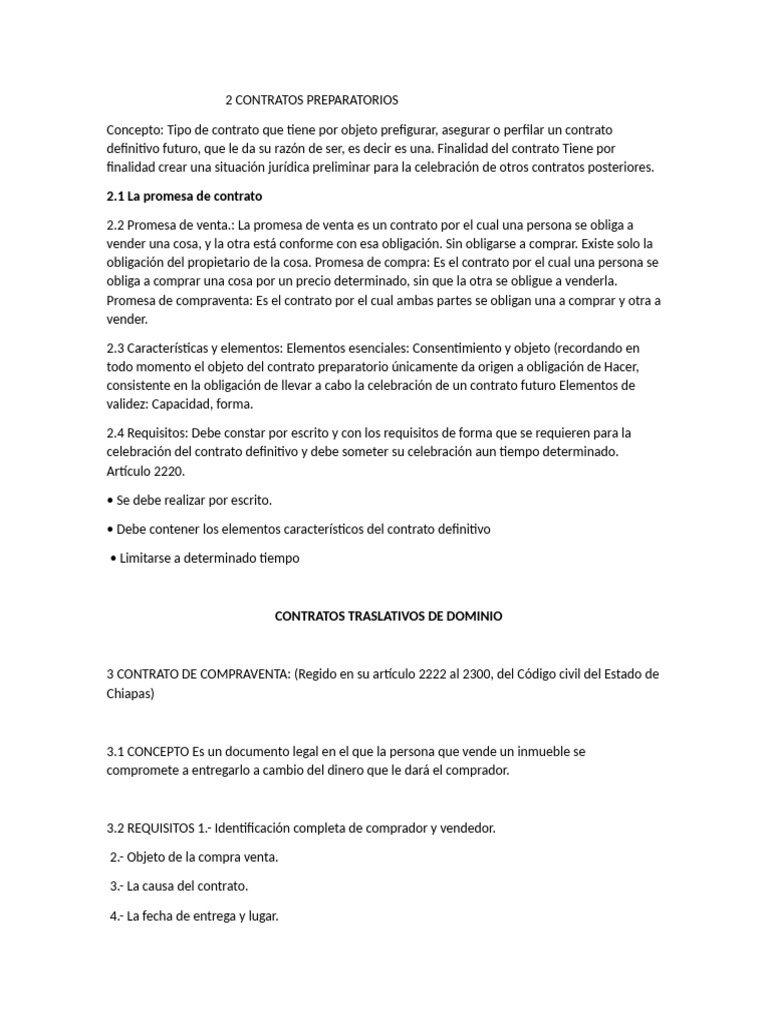 2 Contratos Preparatorios Trarea | PDF | Ley común | Derecho privado