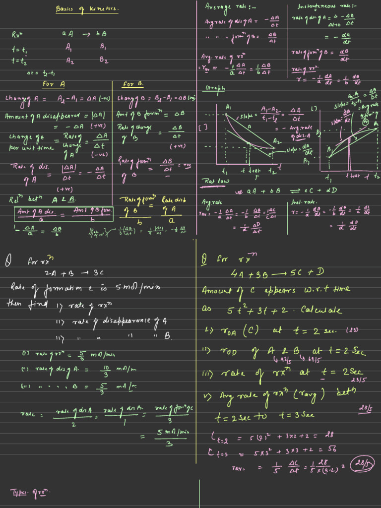 2 Kinetics Pdf Unit Processes Chemical Reactions