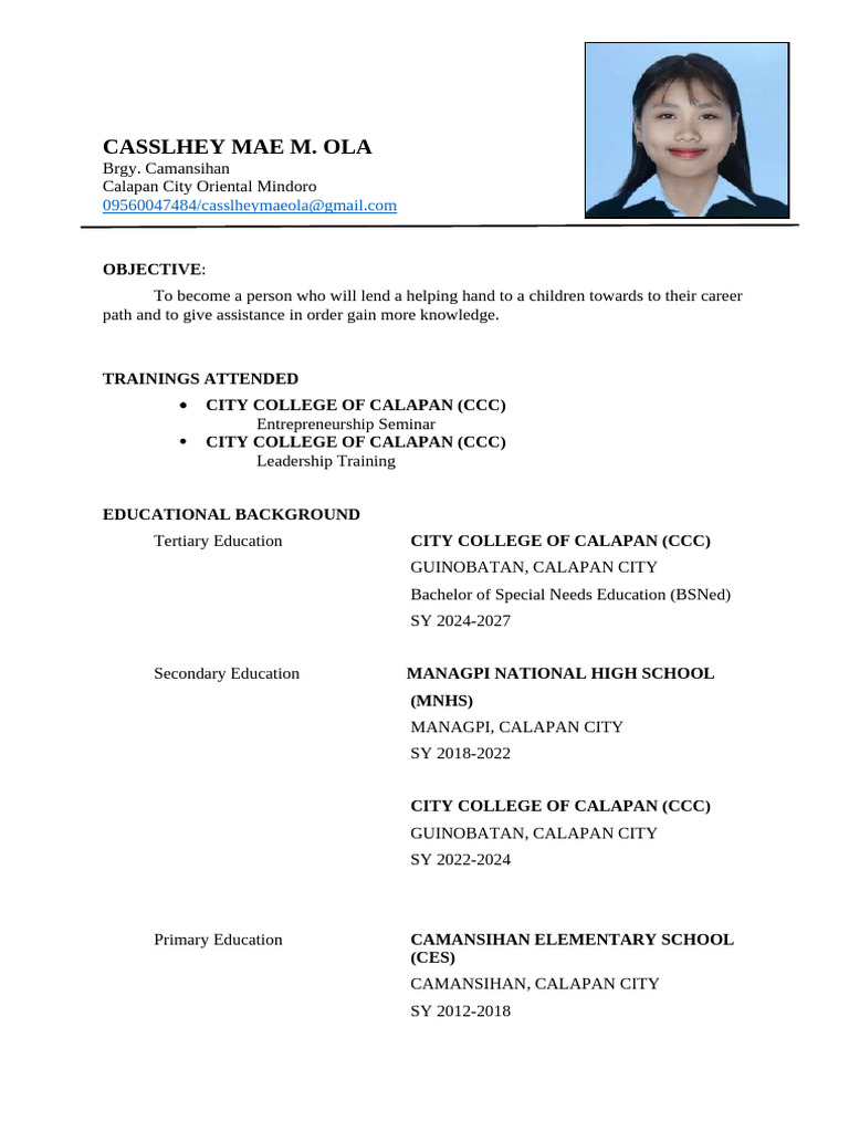 SAMPLE RESUME | PDF