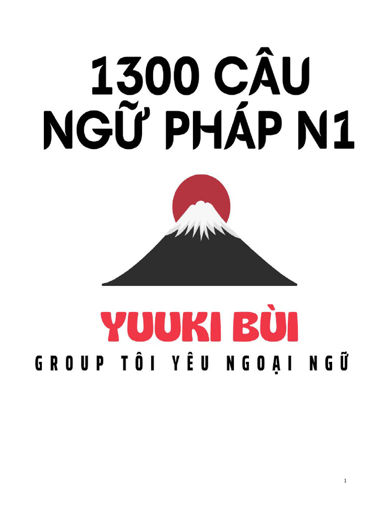 1300 Câu NG Pháp N1 Yuuki Bùi (Mark) | PDF