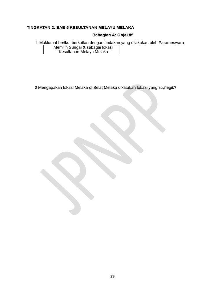 Latihan SEJ T2 Bab 5 | PDF